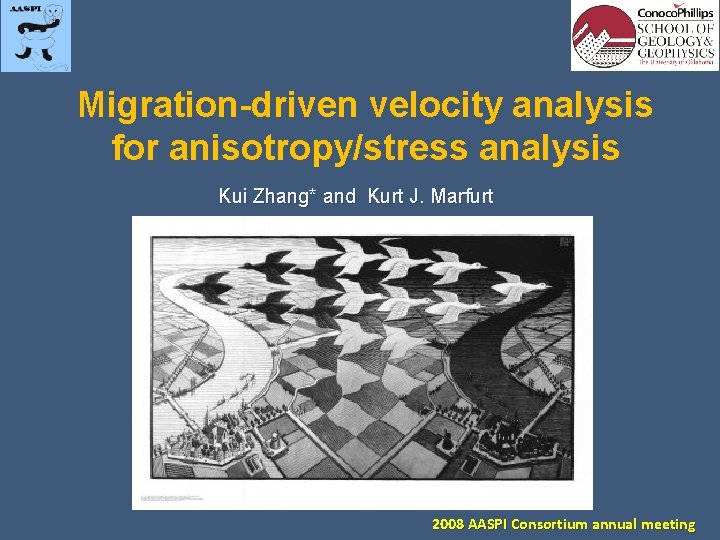 Migrationdriven velocity analysis for anisotropystress analysis Kui Zhang