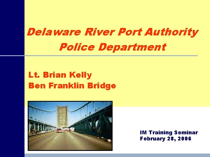 Delaware River Port Authority Police Department Lt Brian