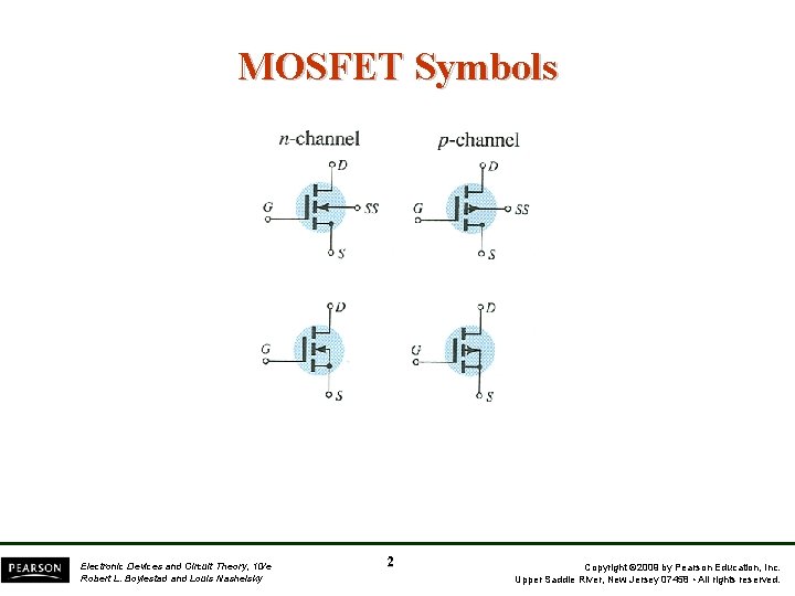 Chapter 6 FET Biasing MOSFET Symbols Electronic Devices