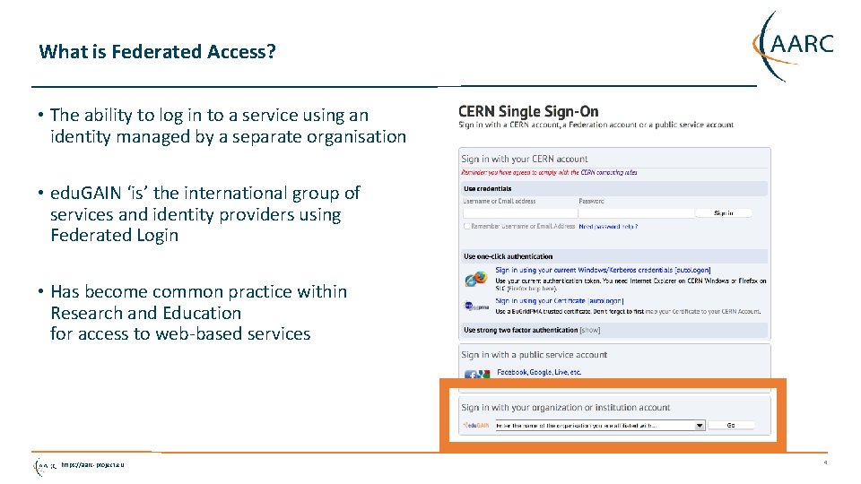 Authentication and Authorisation for Research and Collaboration Enabling