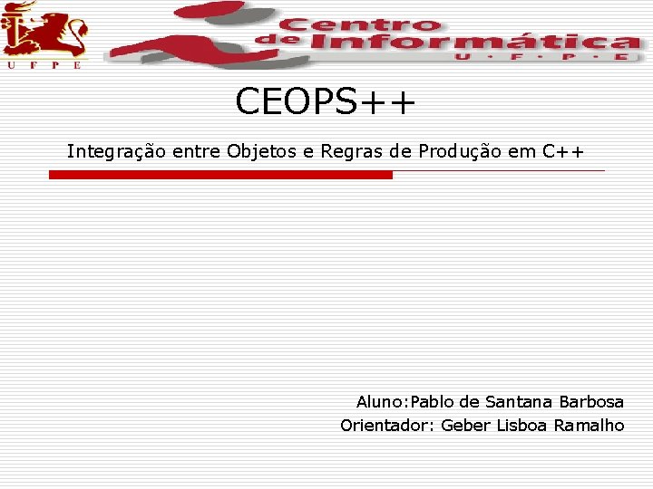 CEOPS Integrao entre Objetos e Regras de Produo
