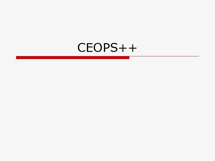 CEOPS Integrao entre Objetos e Regras de Produo
