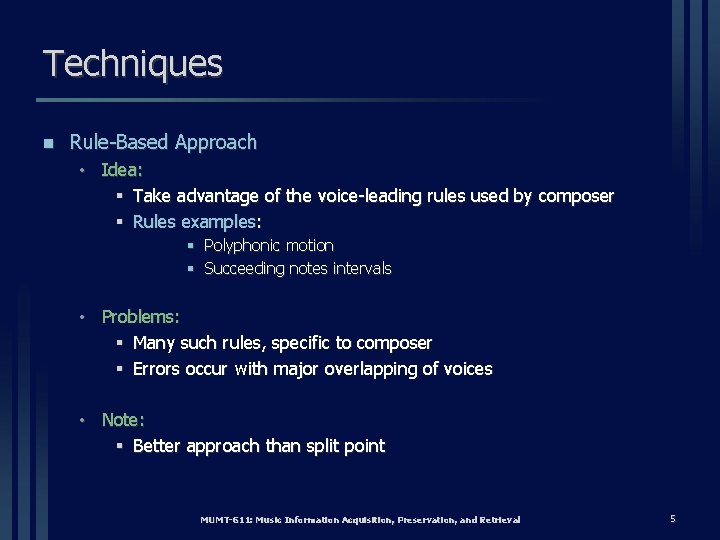 Voice Separation A 15 minute Introduction presented by