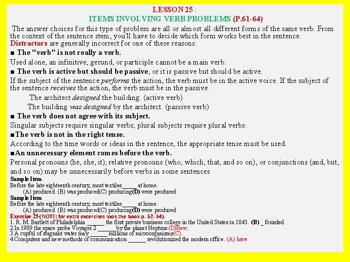 Lesson 17 Incomplete Independent Clauses 7 Lesson 18