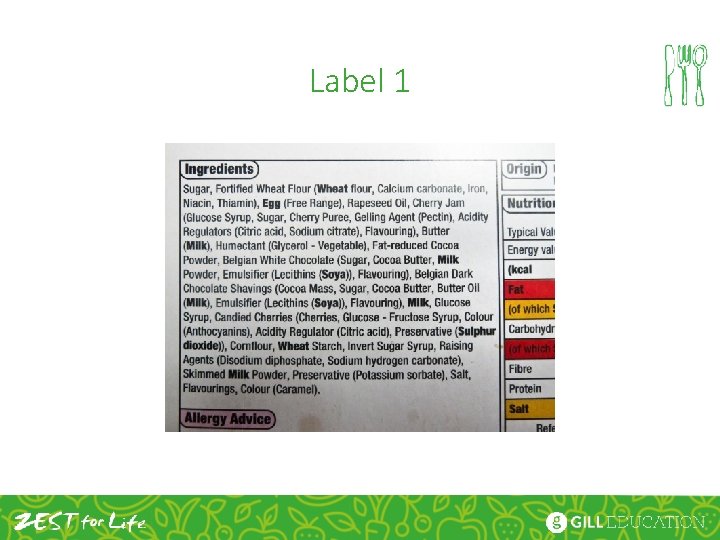 Additives Chapter 17 Food Processing and Labelling What