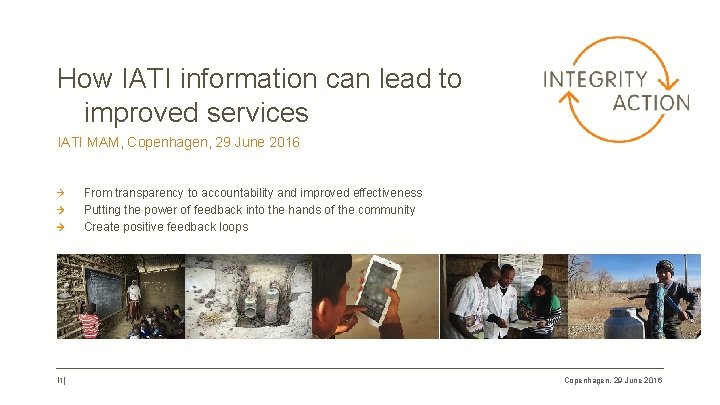 How IATI information can lead to improved services