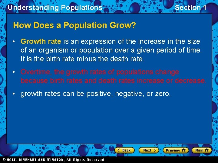 Understanding Populations Bellringer Section 1 Understanding ...