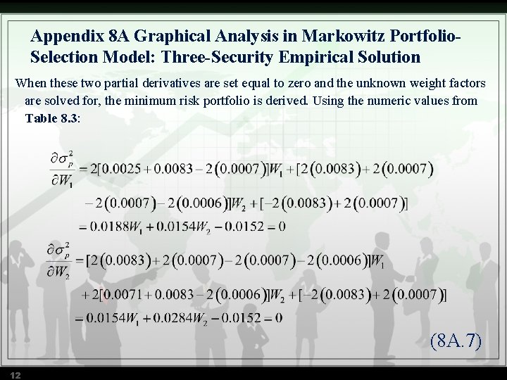Appendix 8 A Graphical Analysis in Markowitz PortfolioSelection