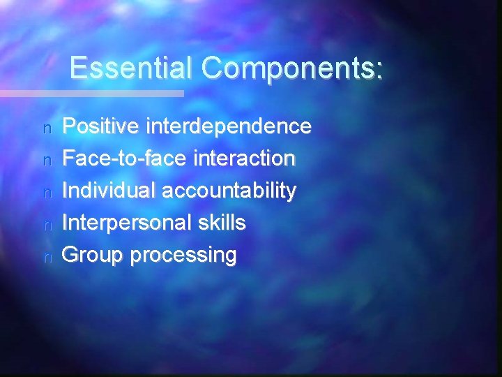 Cooperative Learning Using cooperative groups in the classroom