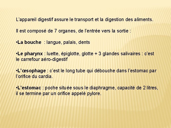 LAPPAREIL DIGESTIF PROMOTION AAP 2018 UNIT 2 ACCOMPAGNEMENT