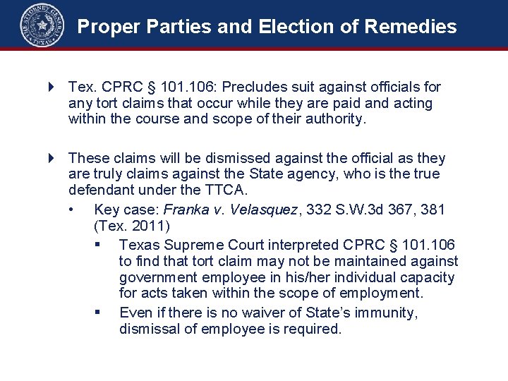 An Overview of the Texas Tort Claims Act