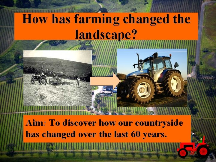 How has farming changed the landscape Aim To