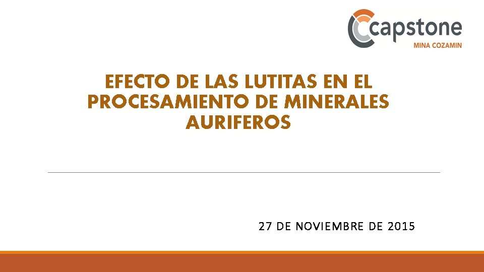 EFECTO DE LAS LUTITAS EN EL PROCESAMIENTO DE