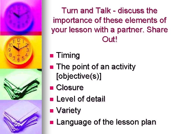 Lesson Planning Chapter 5 Warm Up KWL Chart