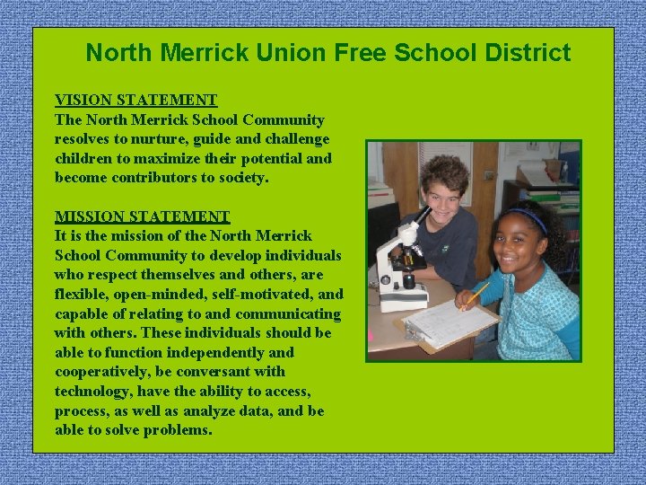 North Merrick UFSD Draft Budget 2010 2011 Program