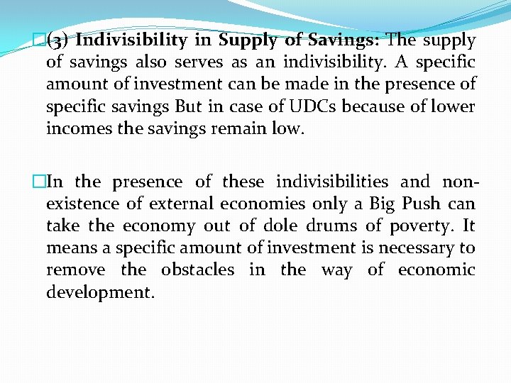 Big Push Model or The theory of Big