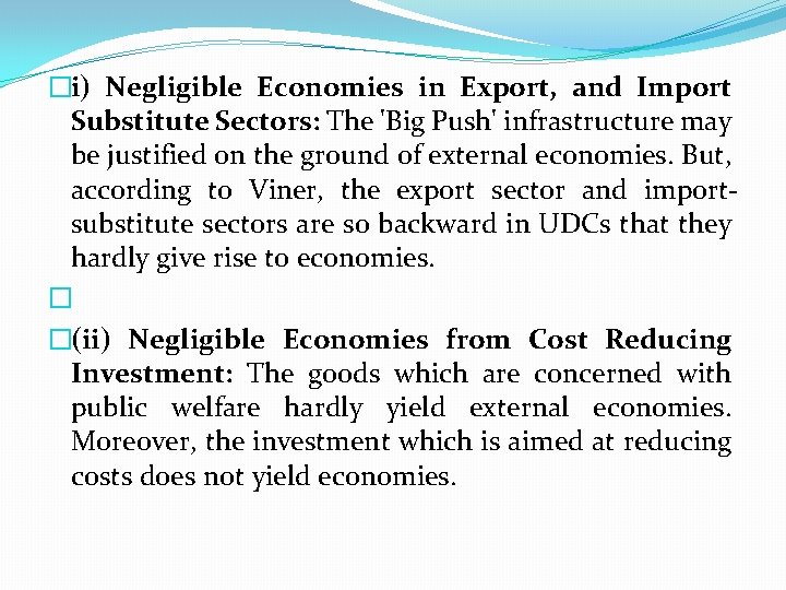 Big Push Model or The theory of Big