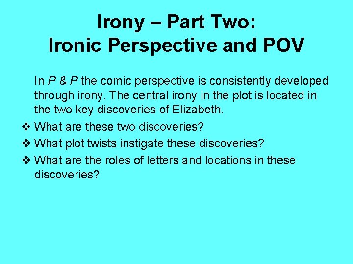 Pride and Prejudice Volume III Reading Check Place