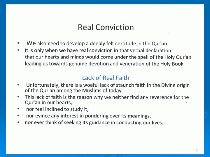 The obligations Muslims owe to the Holy Quran