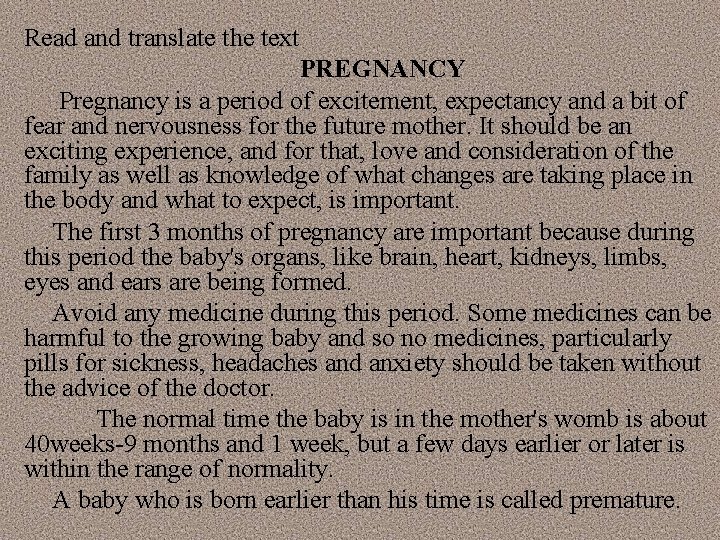 Lesson 53 Text Pregnancy Grammar Object clauses Read