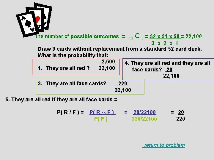 Draw 3 cards without replacement from a standard