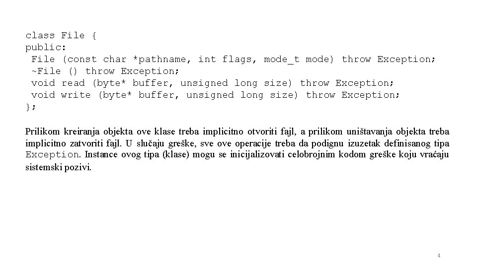 Operativni sistemi 1 Vebe 10 Fajl sistem interfejs