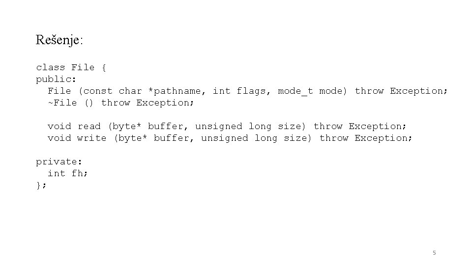 Operativni sistemi 1 Vebe 10 Fajl sistem interfejs