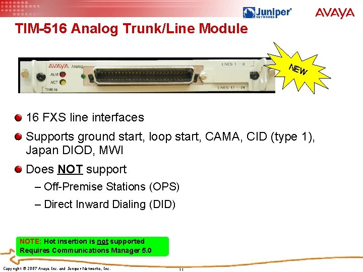 Integrated Branch Communications Juniper JSeries Routers with Avaya