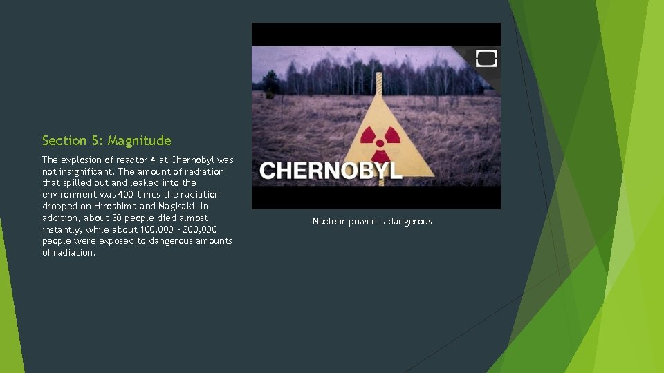 The Chernobyl Incident By Raymond Zeng Section 1