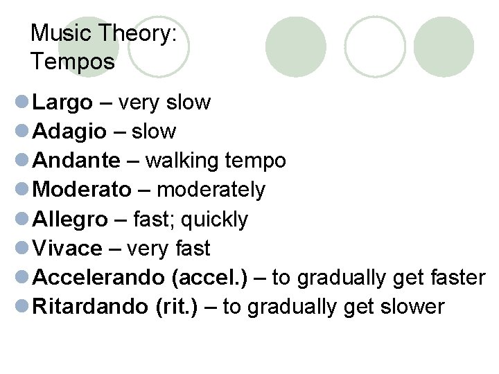 Music Theory Clef Notes Dynamics Tempos Articulations Music