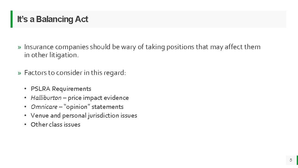 Securities Litigation Winning Tips and Strategies to Both