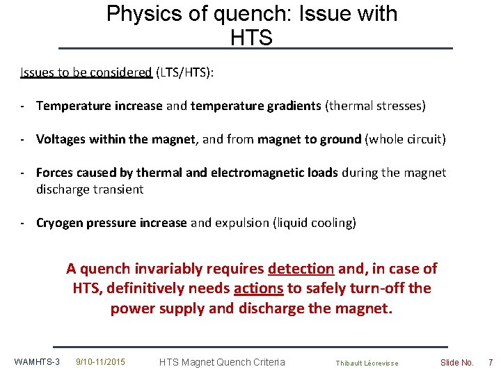 3 rd Workshop on Accelerator Magnets in HTS