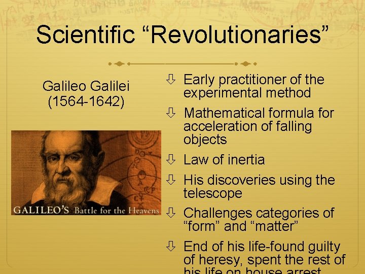 The Scientific Revolution Do Now What is a