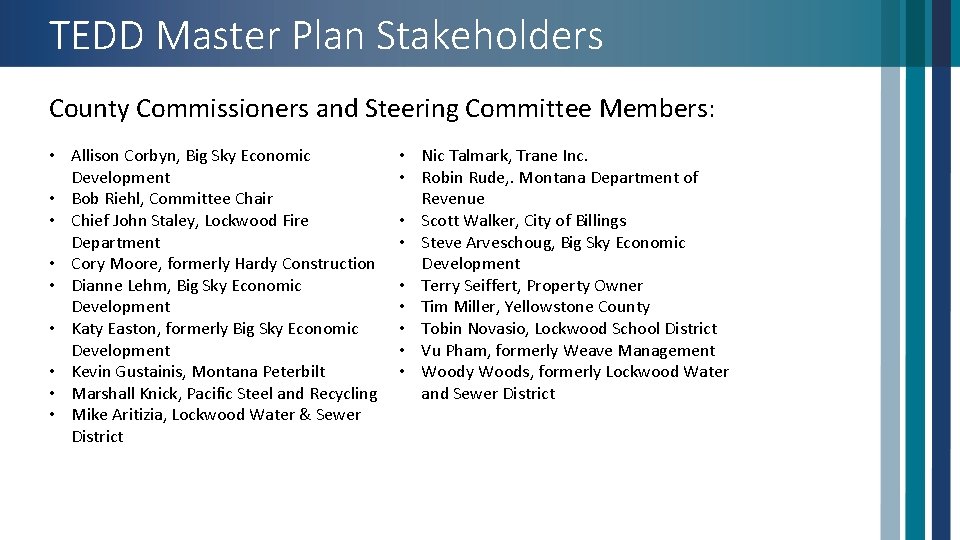 Lockwood TEDD Infrastructure Master Plan Revisited Lockwood TEDD