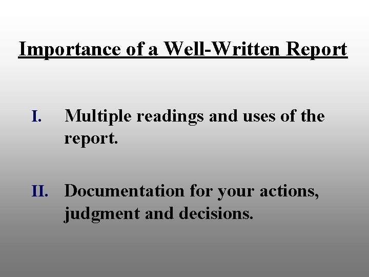 Report Writing for School Safety Officers Copyright Warning