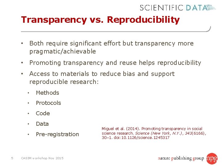 The role of journals and publishers in reproducible