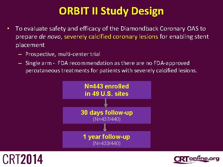 Diamondback 360 Coronary Orbital Atherectomy System for Treating
