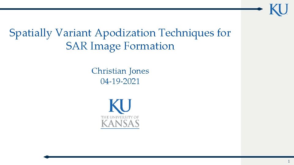 Spatially Variant Apodization Techniques for SAR Image Formation