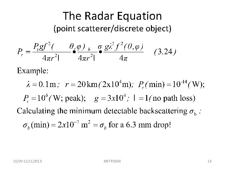 Review Doppler Radar Fig 3 1 A simplified