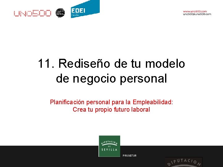 11 Rediseo de tu modelo de negocio personal