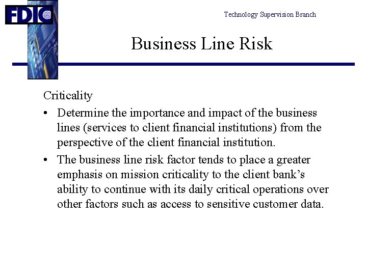 Technology Supervision Branch Supervising Technology Supervisory ...