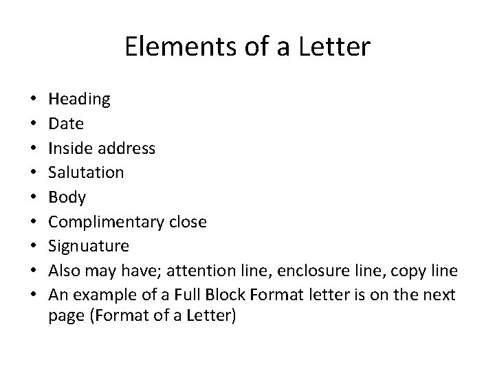 Chapter 14 Writing Correspondence Outline Understanding the Process