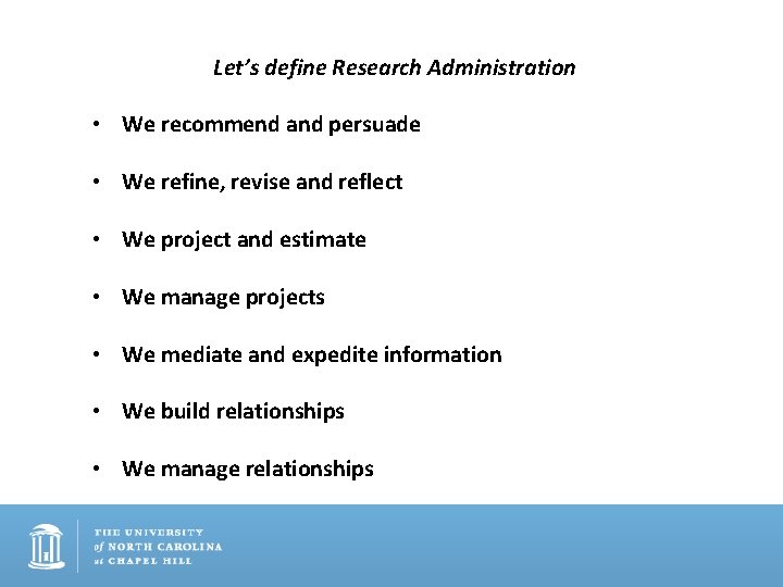 Building and Maintaining Competencies in Research Administration Office