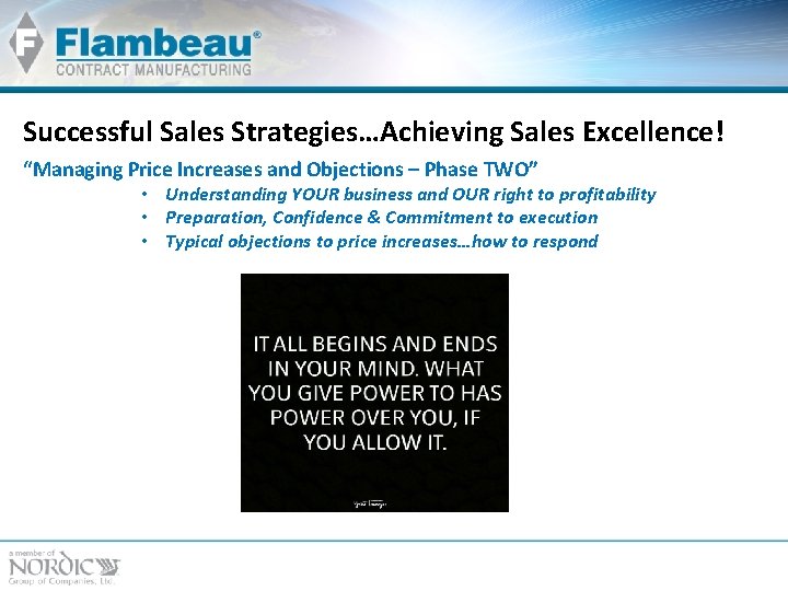 Successful Sales StrategiesAchieving Sales Excellence Managing Price ...