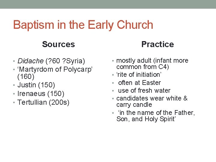 BAPTISM AND EUCHARIST Dr Patricia Kelly Leeds Trinity