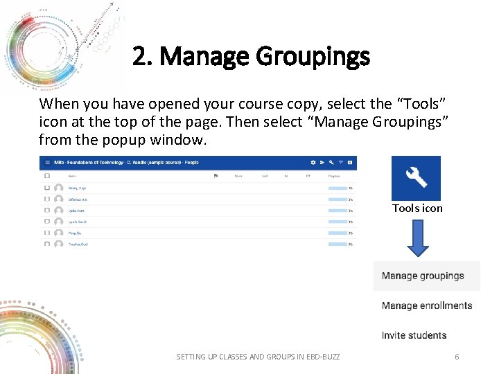 Setting Up Classes and Groups in Eb DBUZZ
