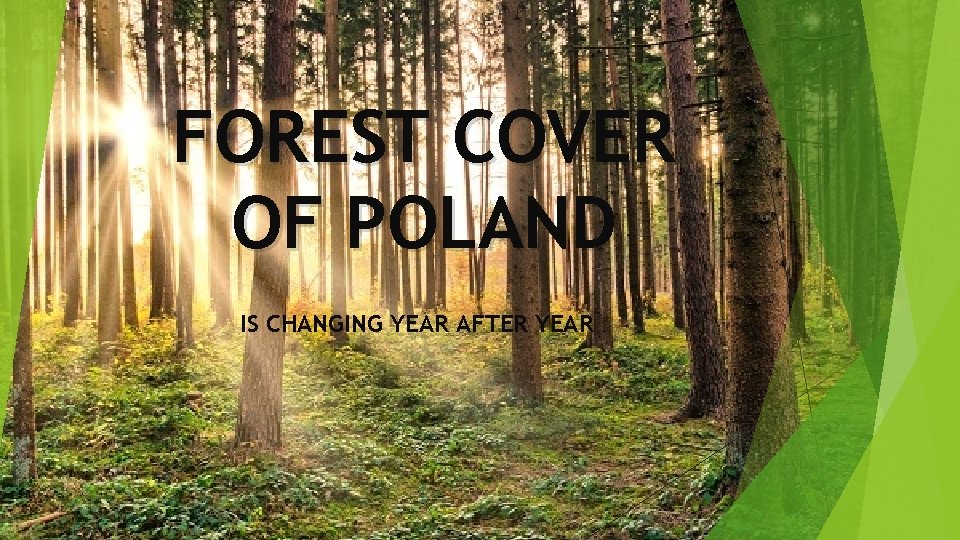 FOREST COVER OF POLAND IS CHANGING YEAR AFTER