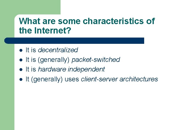 How the Net Works A Very Brief Introduction
