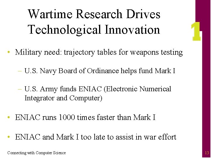 Connecting with Computer Science Objectives Learn why today