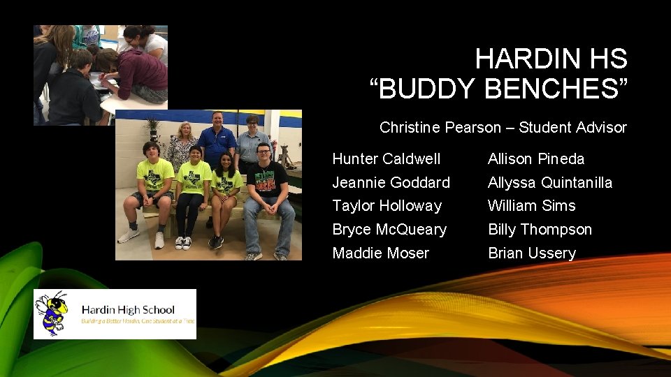 2018 YLSET SERVICE PROJECTS BUDDY BENCHES Team Bolivar